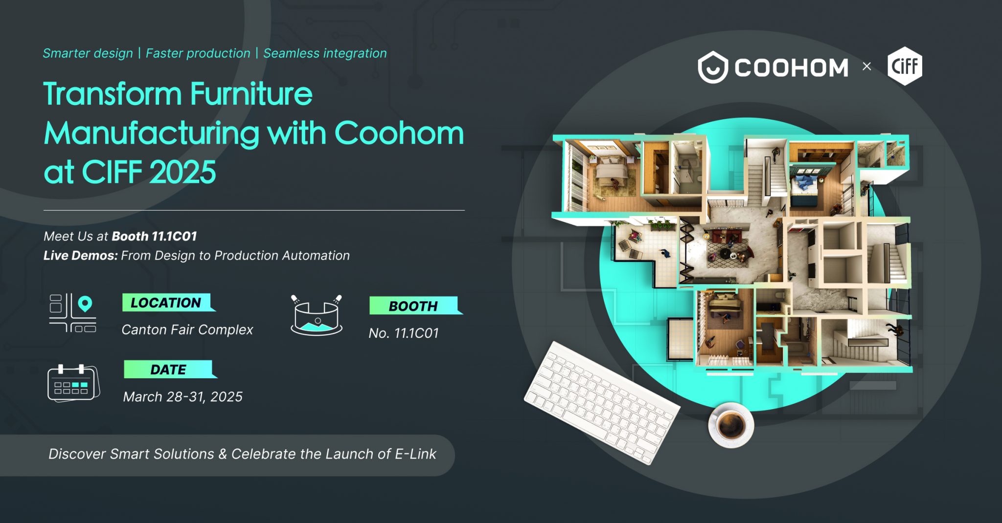 COOHOM and HOMAG Unveil E-Link at CIFF 2025: Revolutionizing Custom Furniture Manufacturing ...